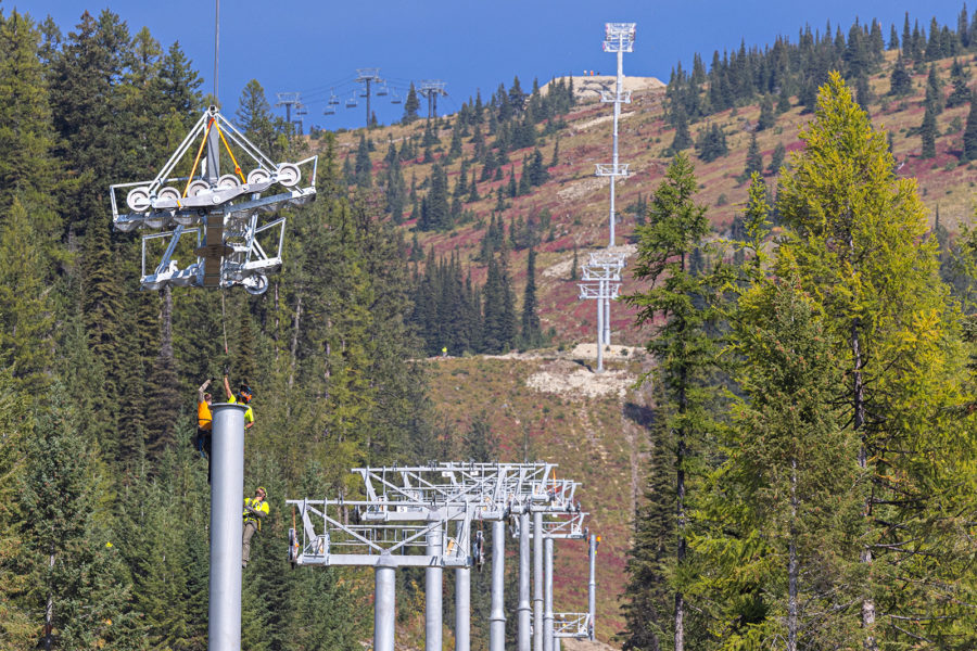 Snow Ghost Express Chairlift on Track to Spin on Big Mountain ...