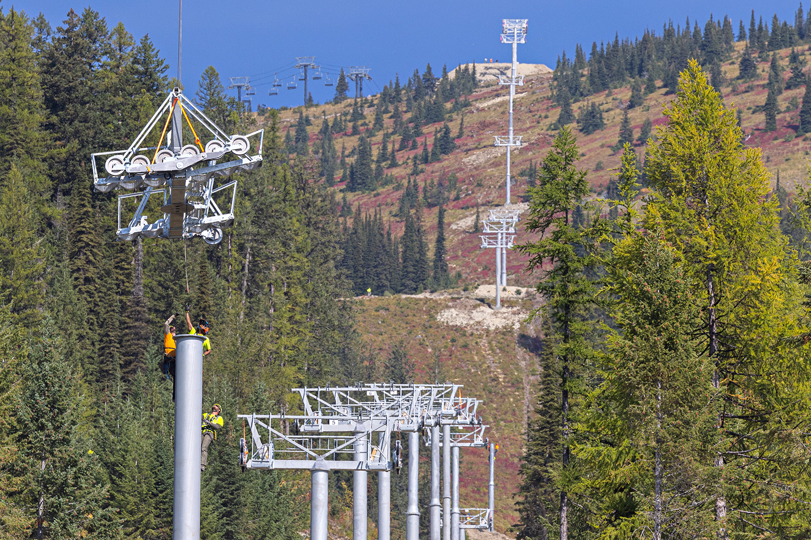 Snow Ghost Express Chairlift on Track to Spin on Big Mountain ...