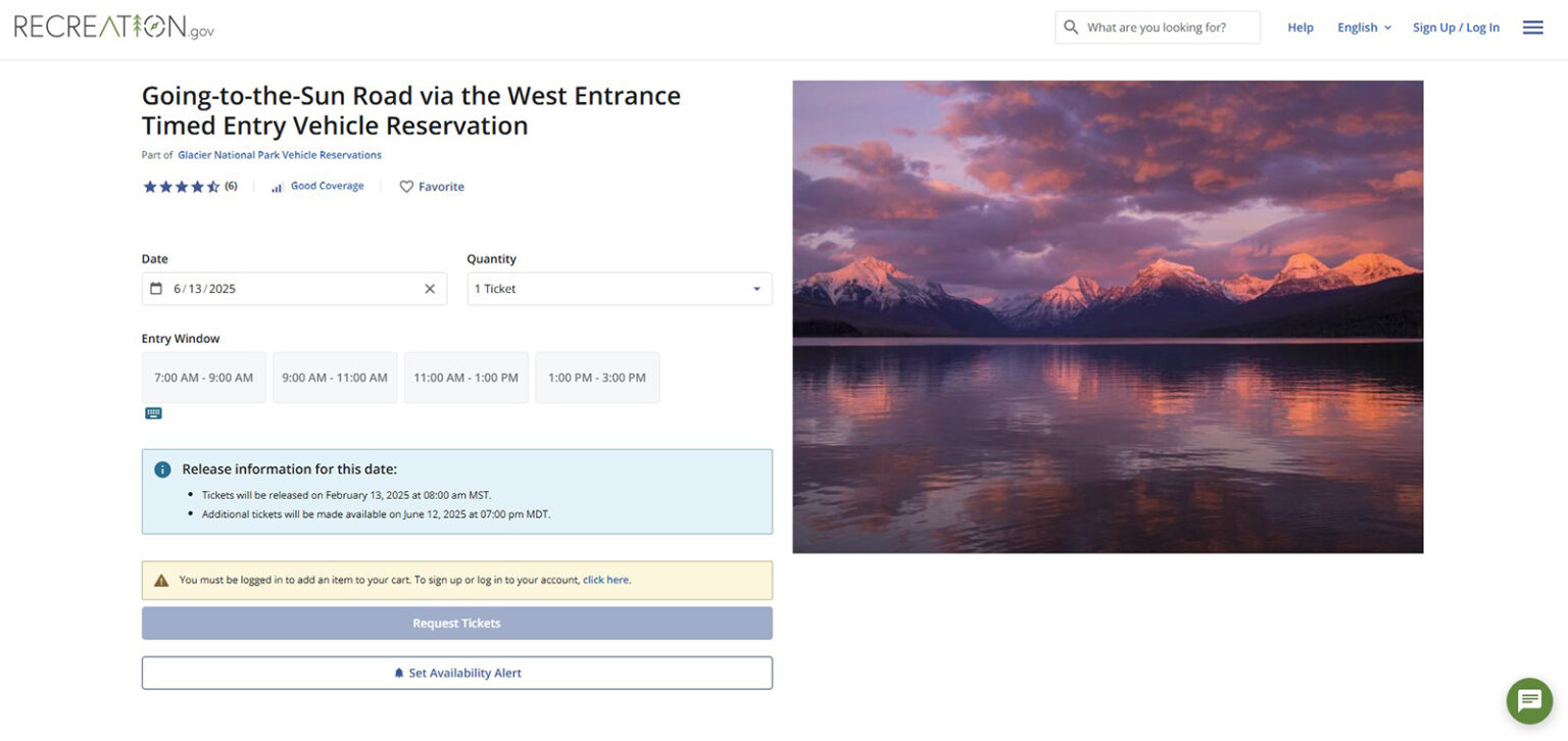 Glacier Park’s First Booking Window for Timed Entry Vehicle ...