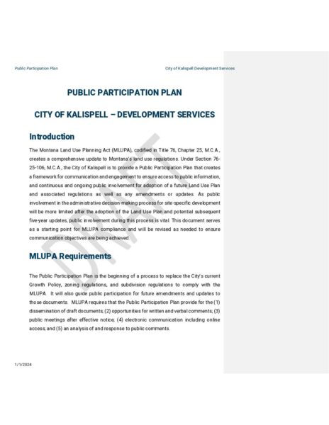 kalispell public participation plan - Flathead Beacon